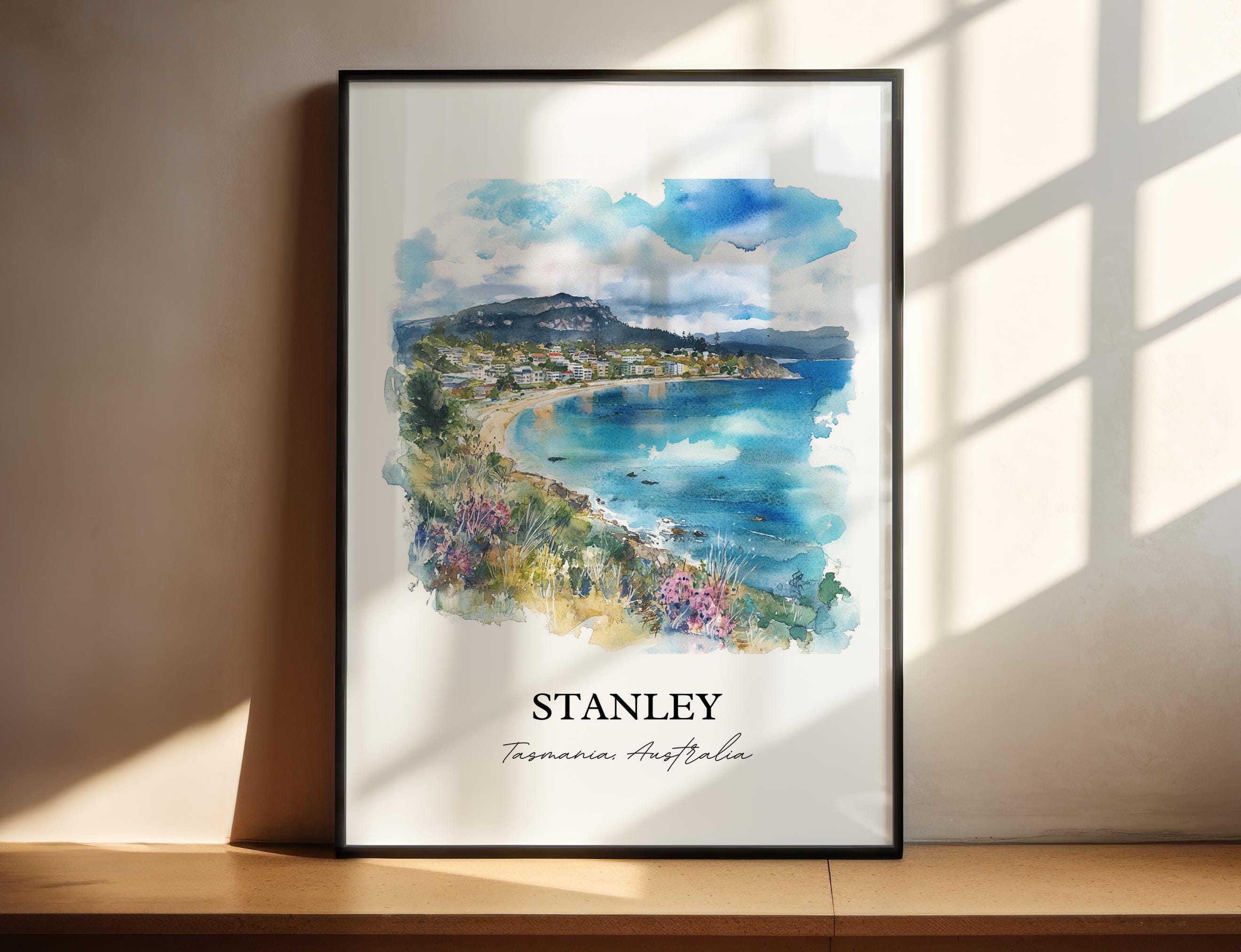 Stanley Tasmania Wall Art, Stanley Print, Tasmania Watercolor Art, Sta ...