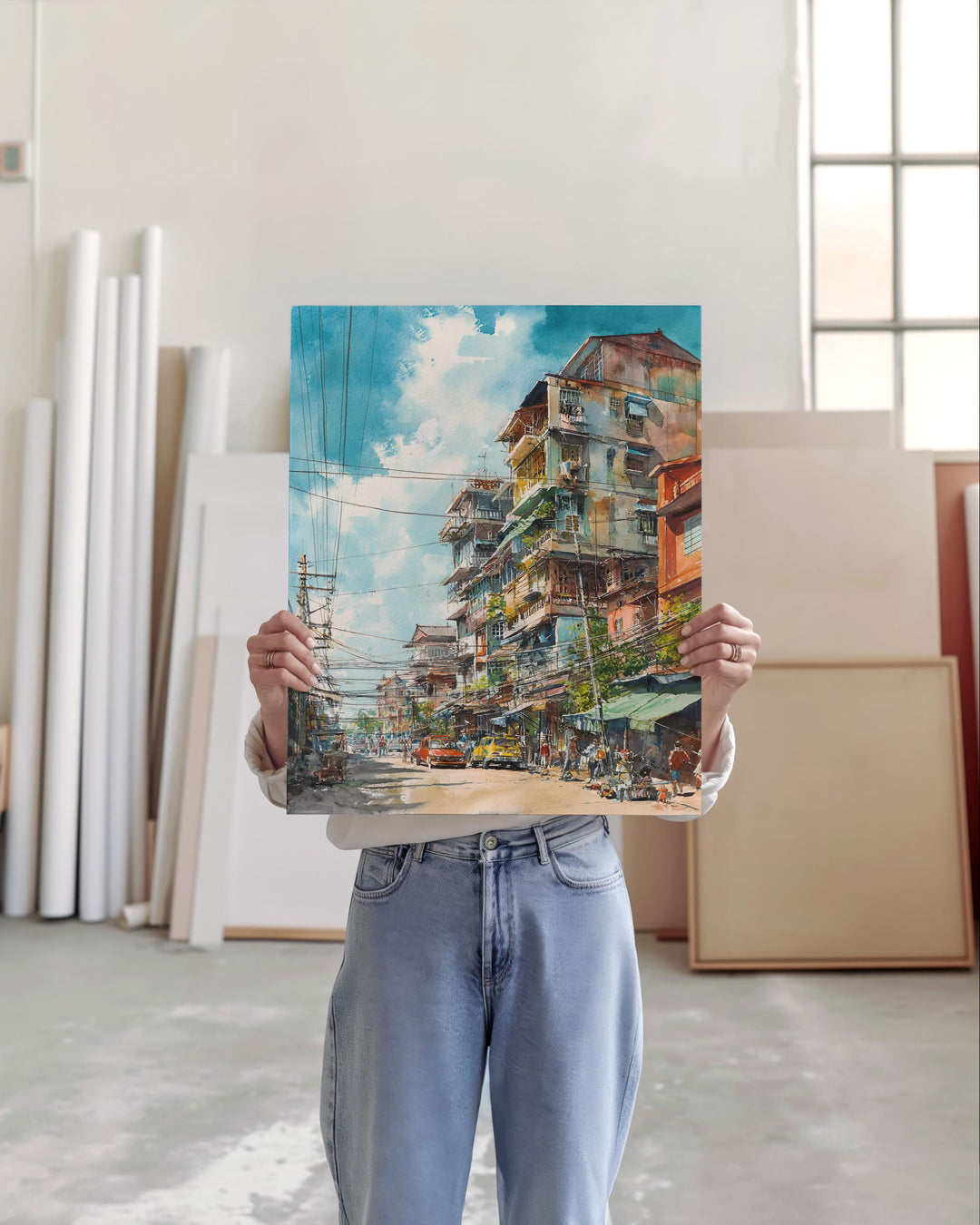 Phnom Penh Watercolor Art Phnom Penh Travel Print Phnom Penh Cambodia Artwork Cambodia Decor ...