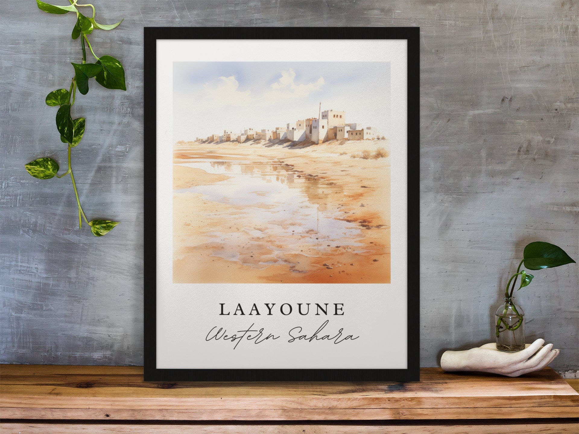 Laayoune traditional travel art - Western Sahara, Laayoune poster, Wed ...
