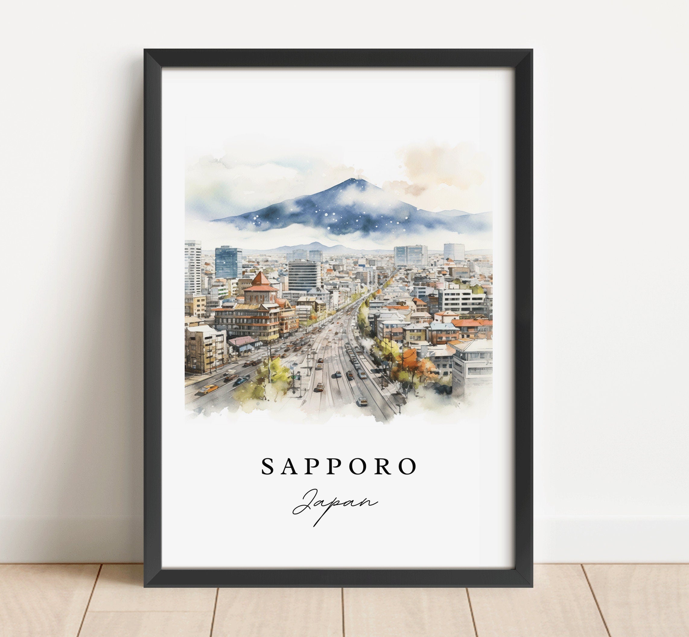 Sapporo traditional travel art - Japan, Sapporo poster, Wedding gift ...