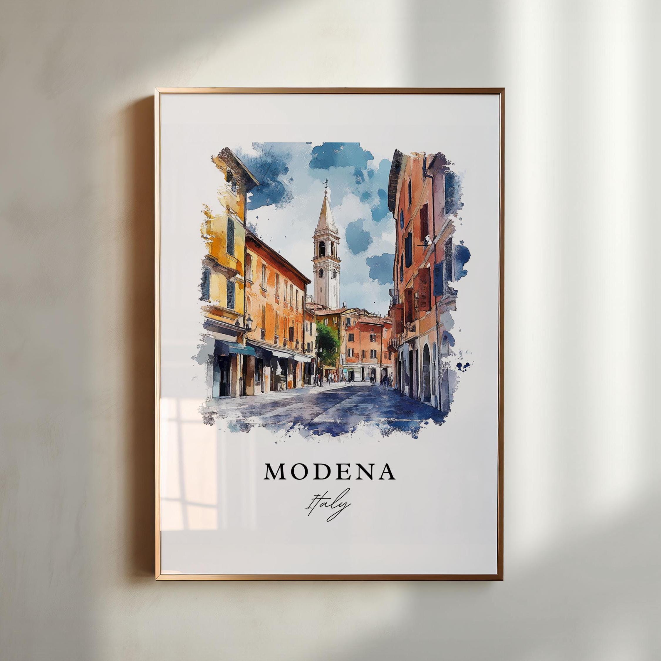Modena Italy Wall Art, Modena Print, Modena Italy Watercolor Art, Emil ...