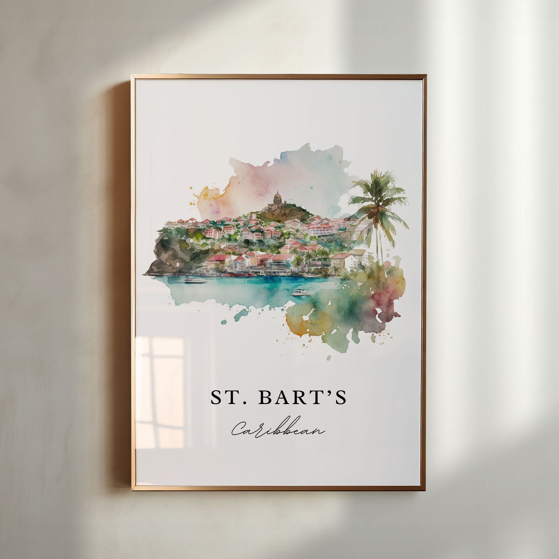 St. Bart's Caribbean wall art - Caribbean, St Barts poster, Saint Bart ...