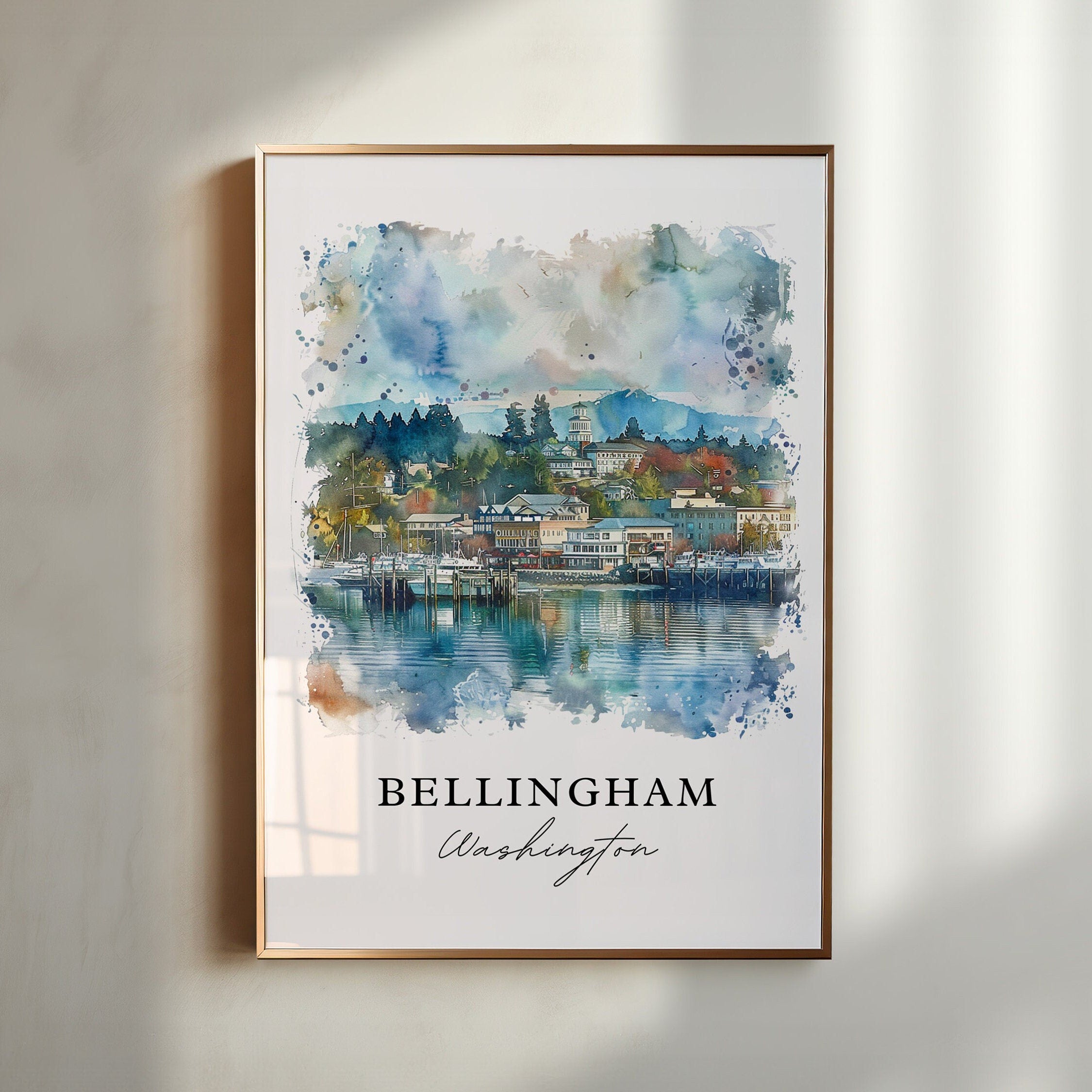 Bellingham Wall Art - Washington State Print – Premium Travel Art