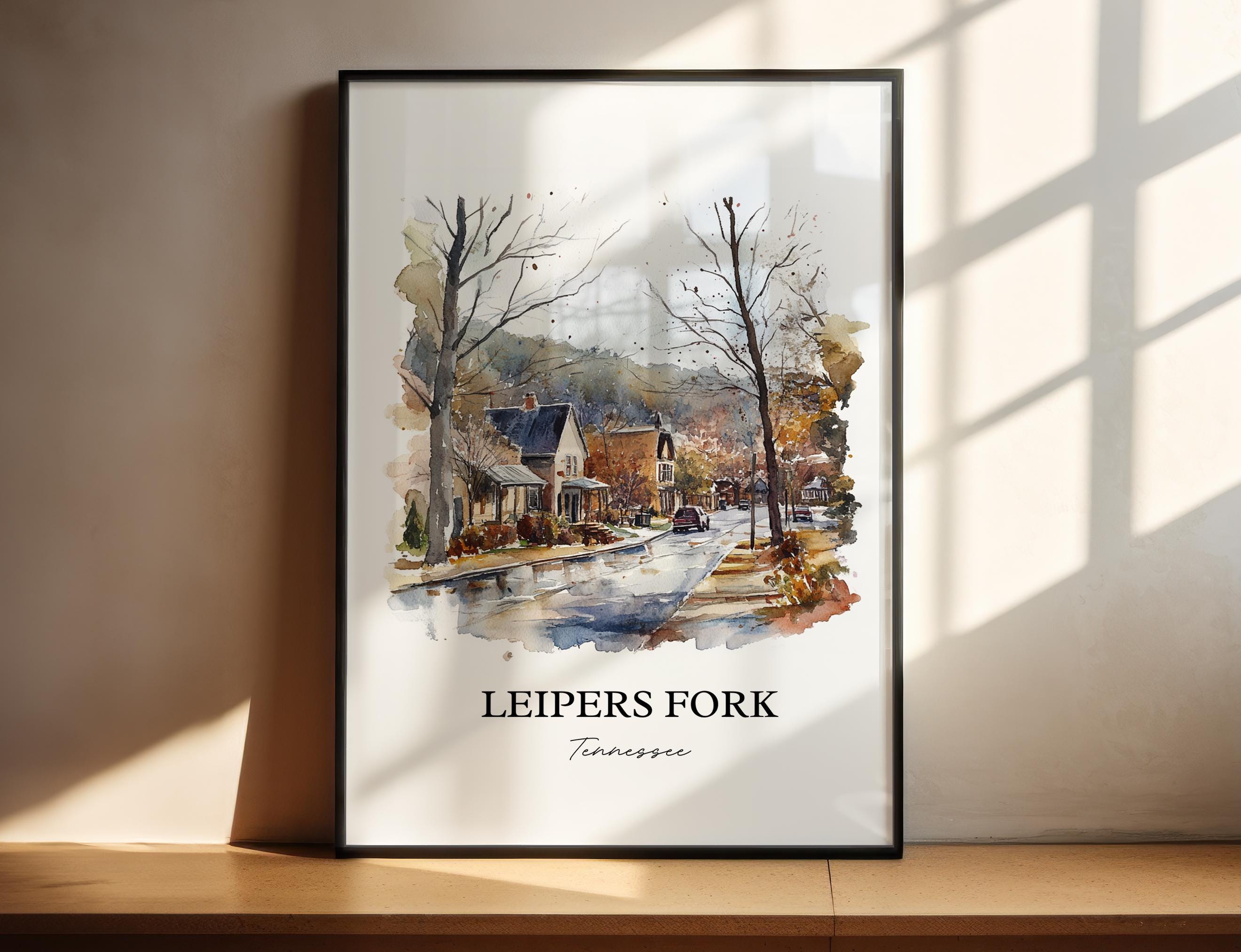 Leipers Fork TN Art, Williamson County TN Print, Tennessee Watercolor ...