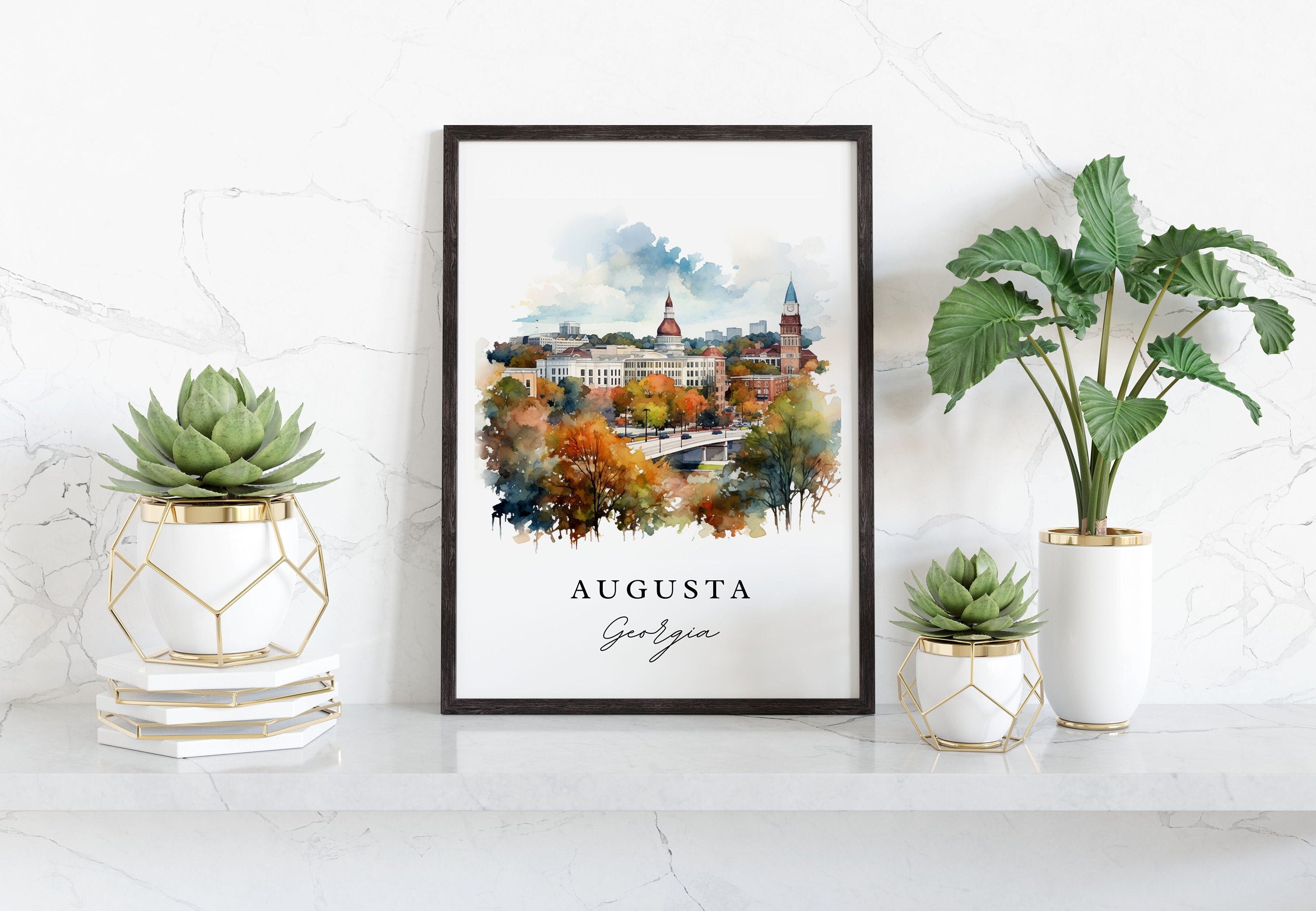 Augusta Wall Art - Georgia Print, Framed or Unframed Options – Premium ...