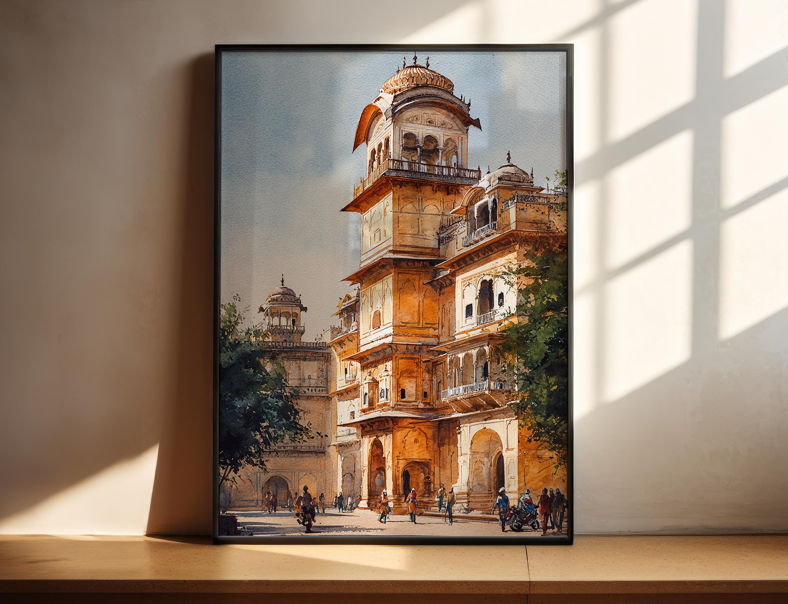 Jaipur India Watercolor Art Jaipur Travel Print Jaipur India Artwork ...