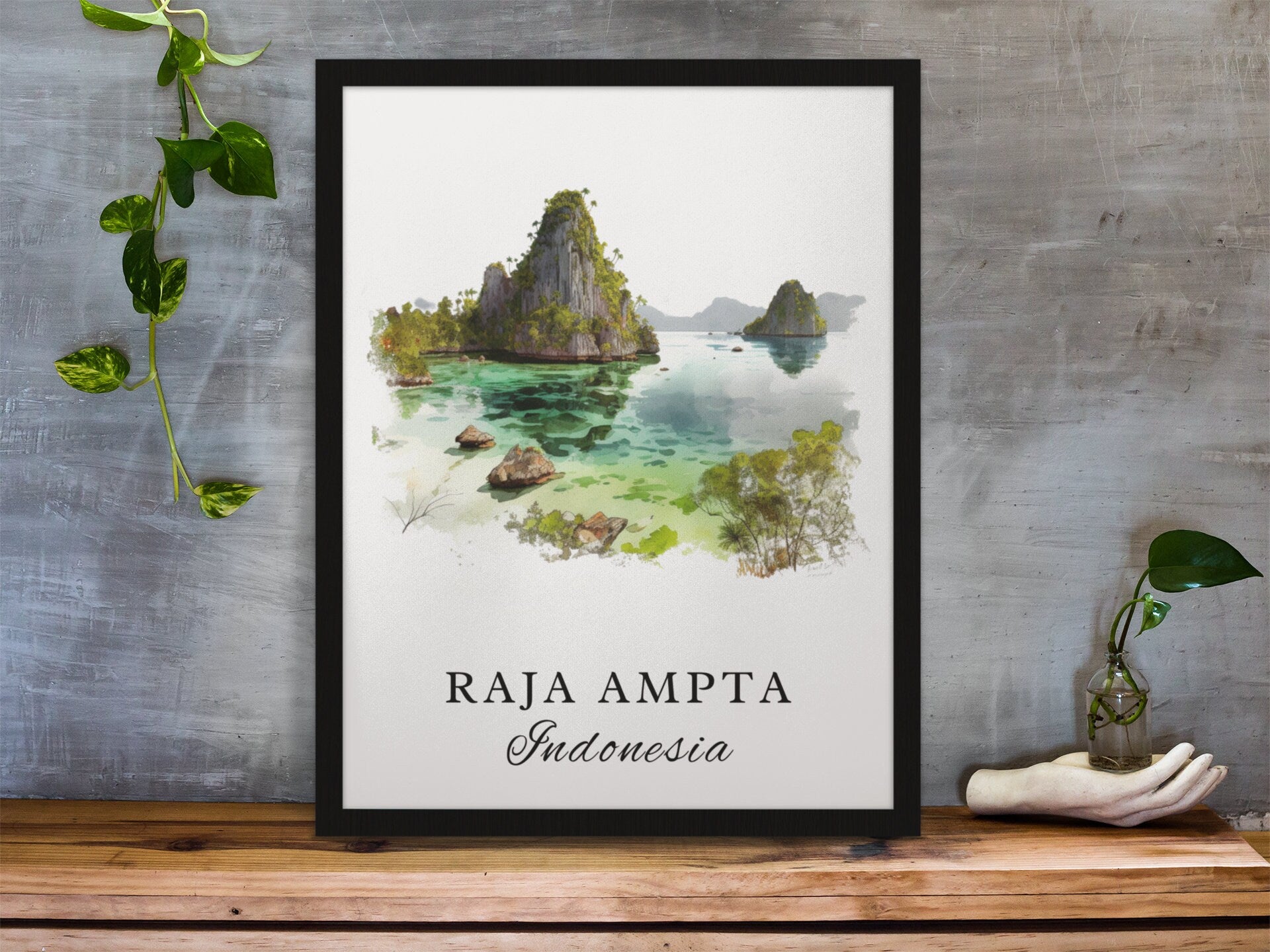 Raja Ampat wall art - Indonesia, Raja Ampat poster, Raja Ampat Wedding ...