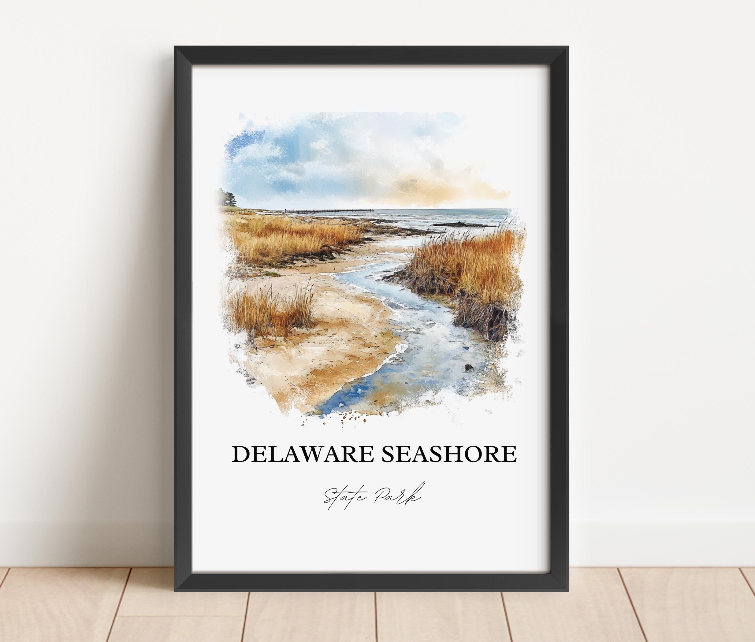 Delaware Seashore State Park Art, Rehoboth Beach Print, Reho Beach Wat ...